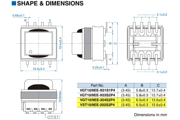VGT10/9EE-X01S1P4 : Detailed Information | Transformers - Transformers ...